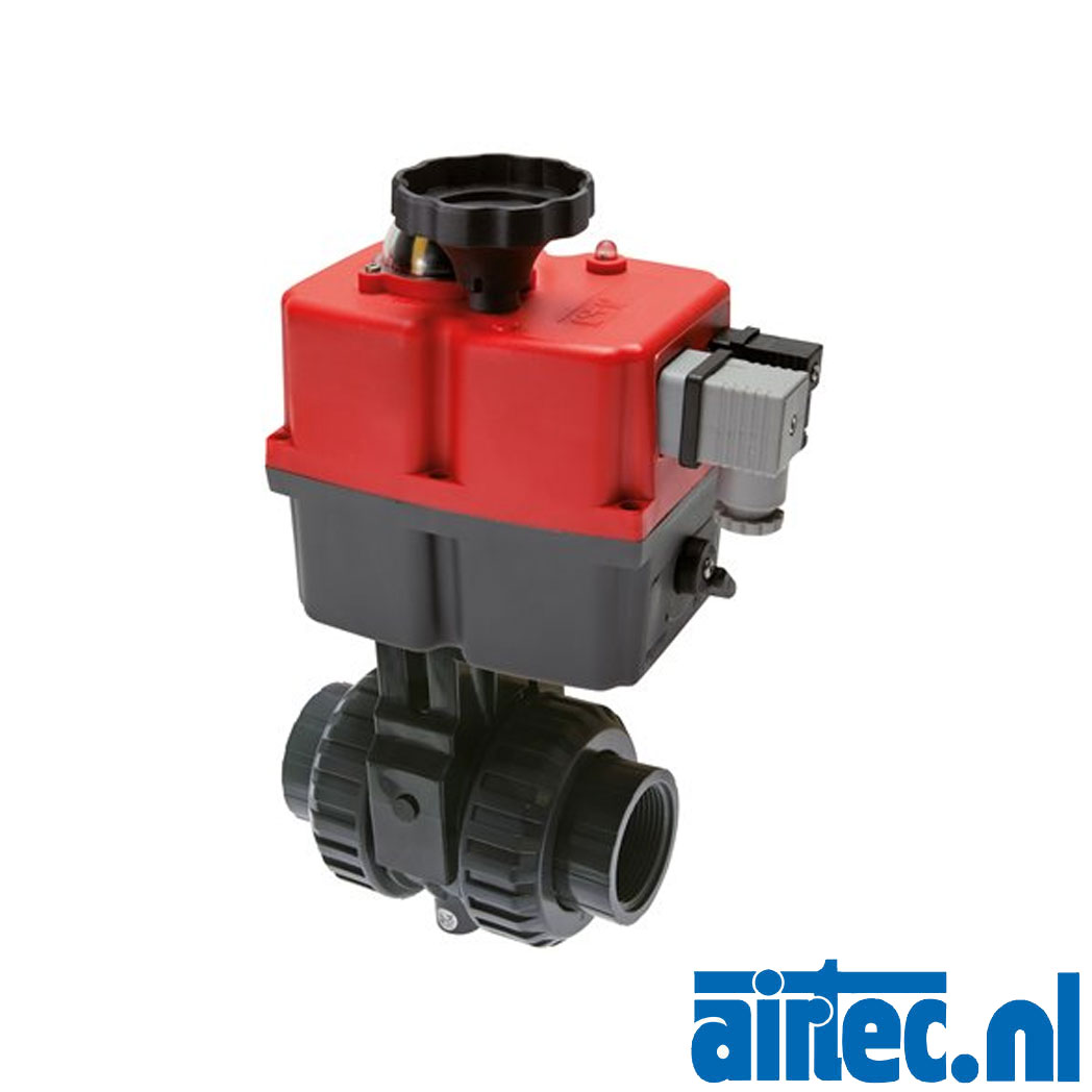 PVCKH 20 FK ELI 24 - Elektr. PVC-Kugelhahn, 20mm, Klebemuffe, FKM-Dichtung